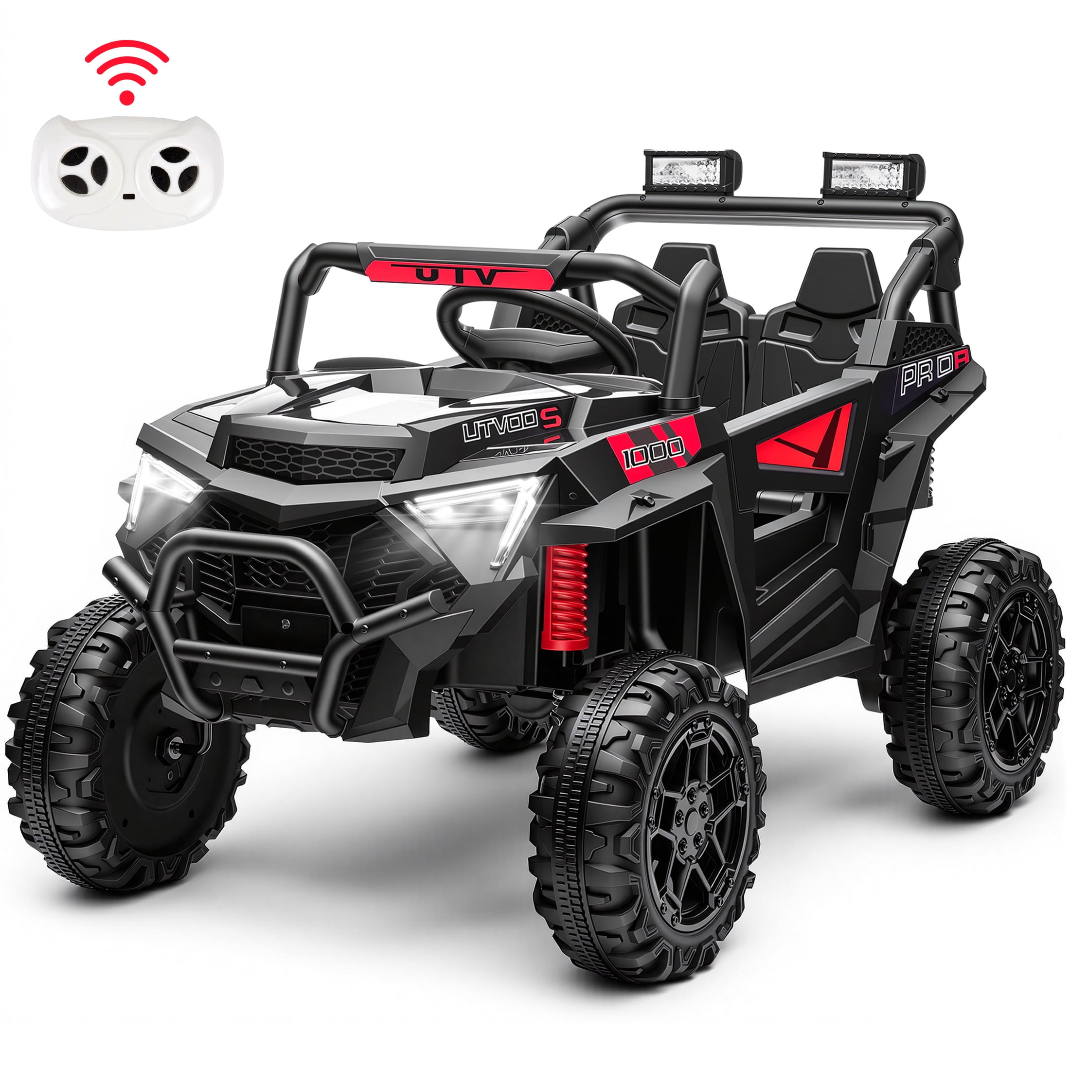 24V Ride-On UTV: Remote, Bluetooth, LED Lights - Indoor Playground ...