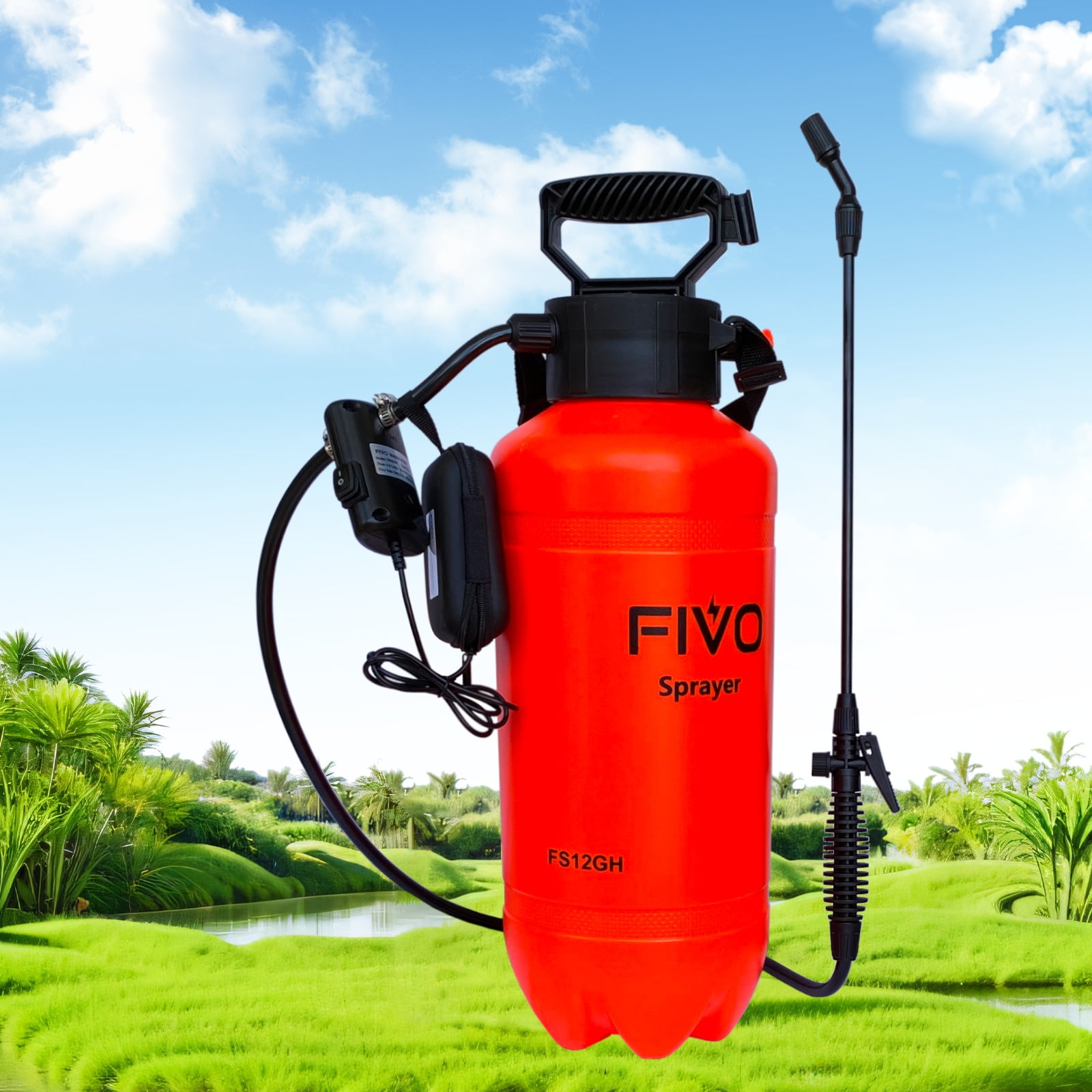 Cordless Electric Powered Sprayer with Multi-Purpose Gallon Tank and Li ...