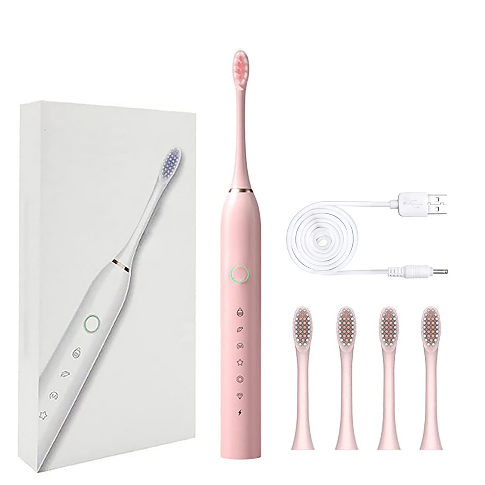 Powered Toothbrush 6 Speed Rechargeable Soft Bristled Toothbrush for ...