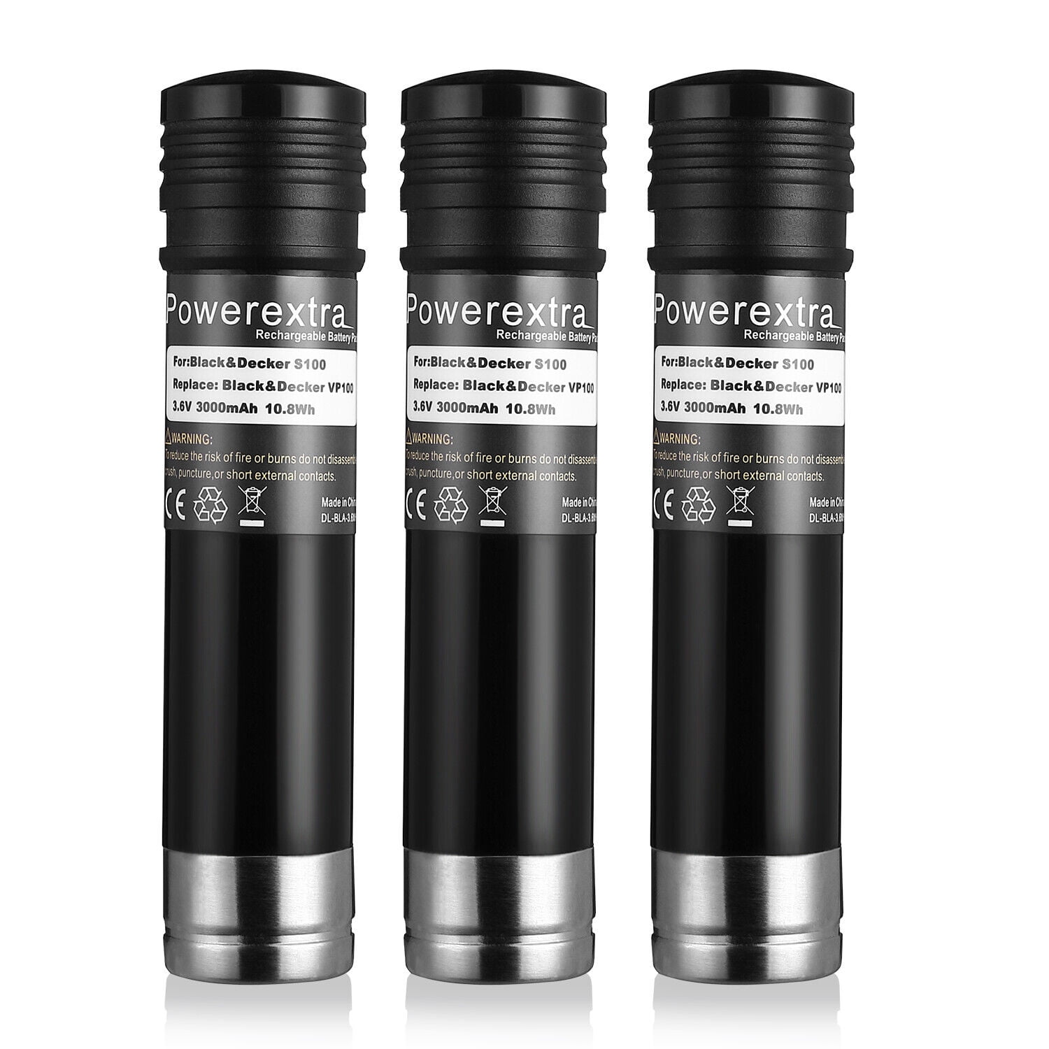 Powerextra 3.6V 3 Ah Power Tool Battery for Black & Decker VP100 VP105 ...