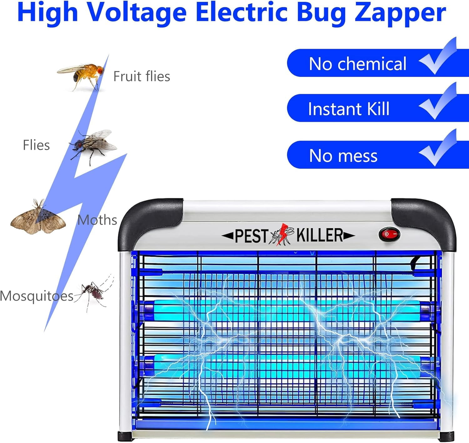 Powerful 20W Electric , Mosquito Killer & Fly Trap Lamp for Home Pest ...