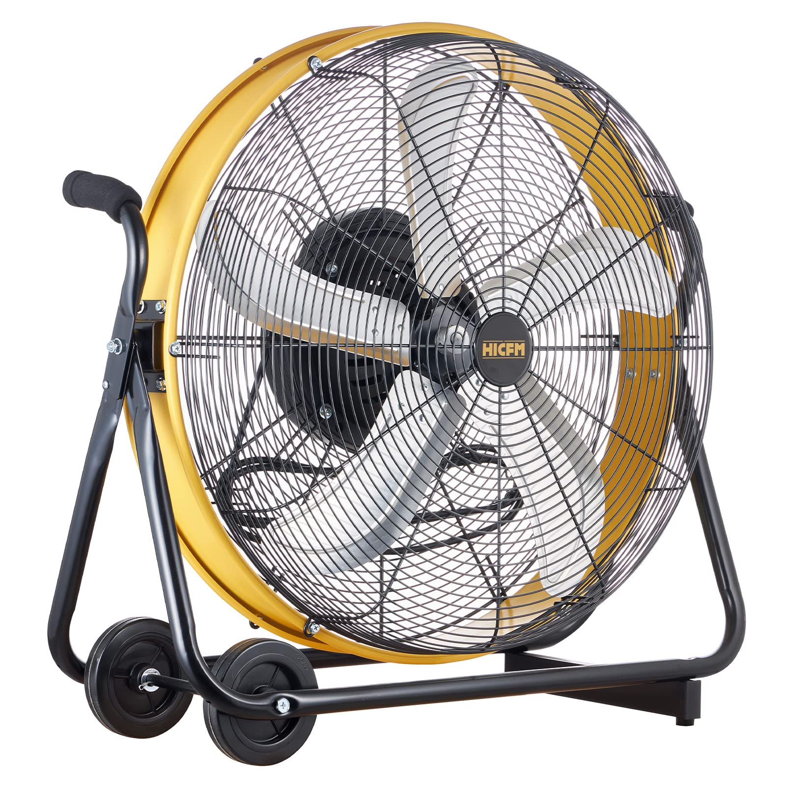Powerful 24 Inch High Velocity Floor Fan 7800 CFM, 1/4 HP Motor for ...