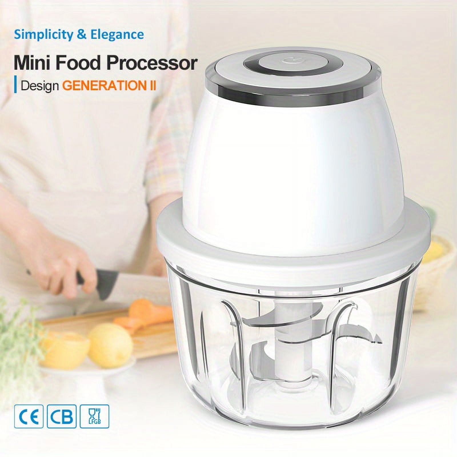 Powerful 304 Stainless Steel Portable Electric Food Chopper & Processor ...