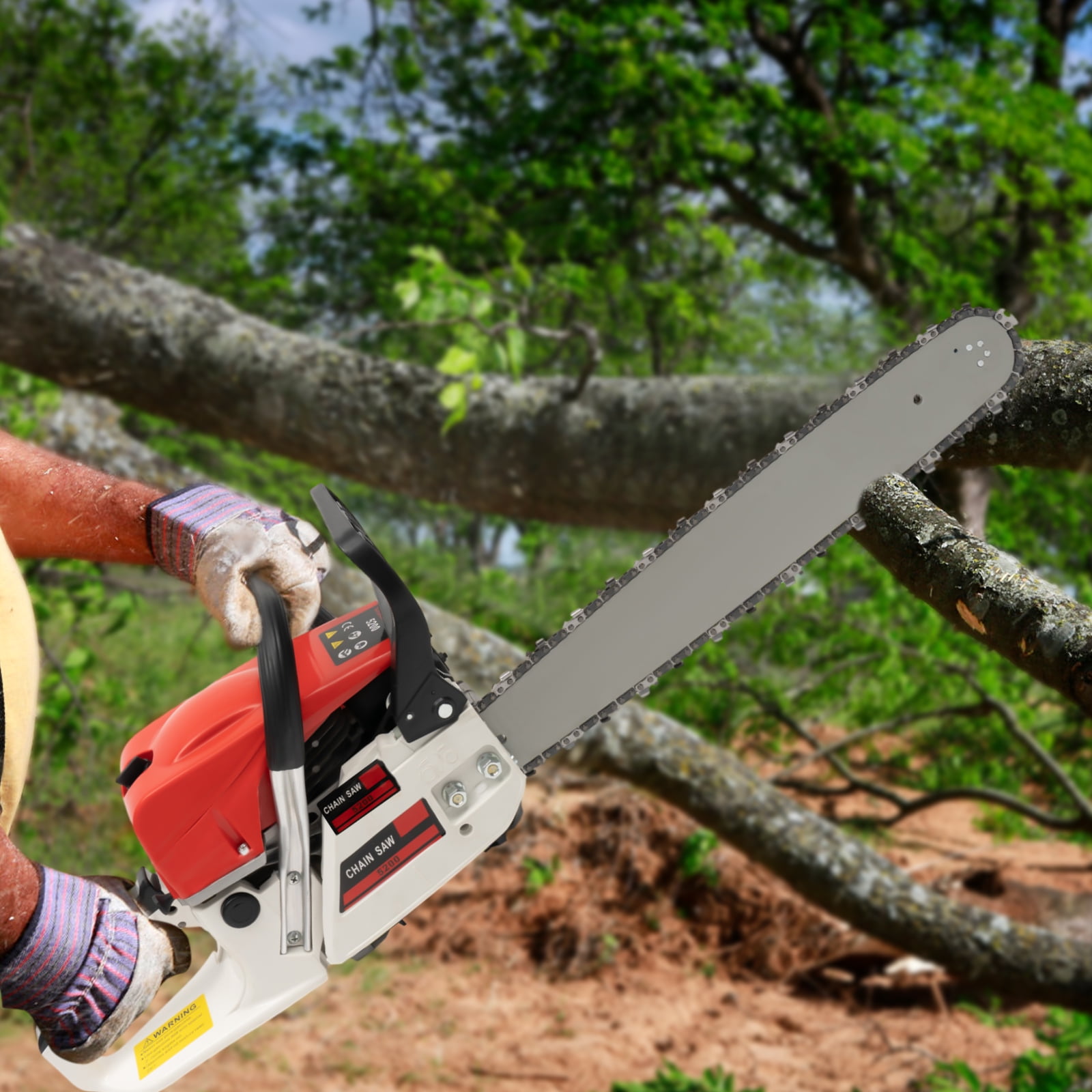 Powerful 52cc 20-inch Gasoline Chainsaw with 2.0kW Power, High-Speed ...