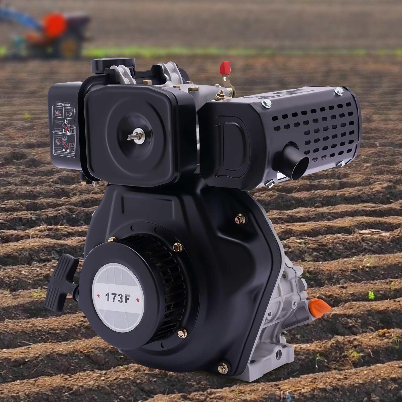 Powerful 5HP Diesel Engine, 247cc, Direct Injection, 3600 RPM, Air ...