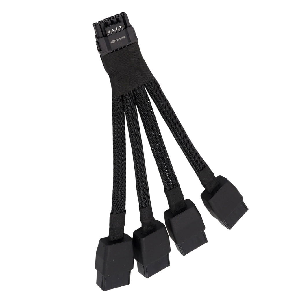 Powerful 600W PCIe 4x 8Pin Female To 16Pin Graphics Card Power Cable ...