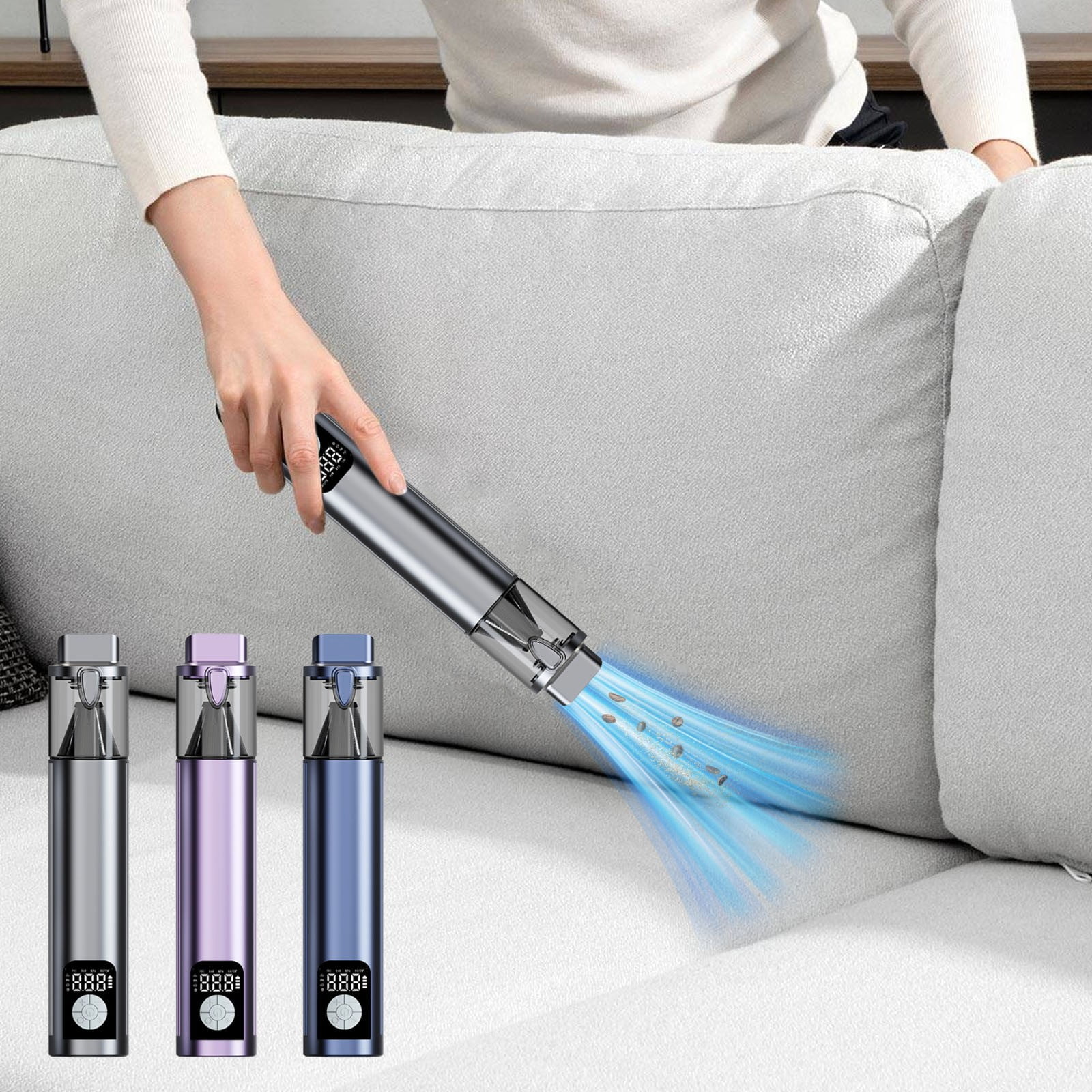 Powerful 70W Wireless Car Vacuum Cleaner And Inflator Pump,6000mAh ...