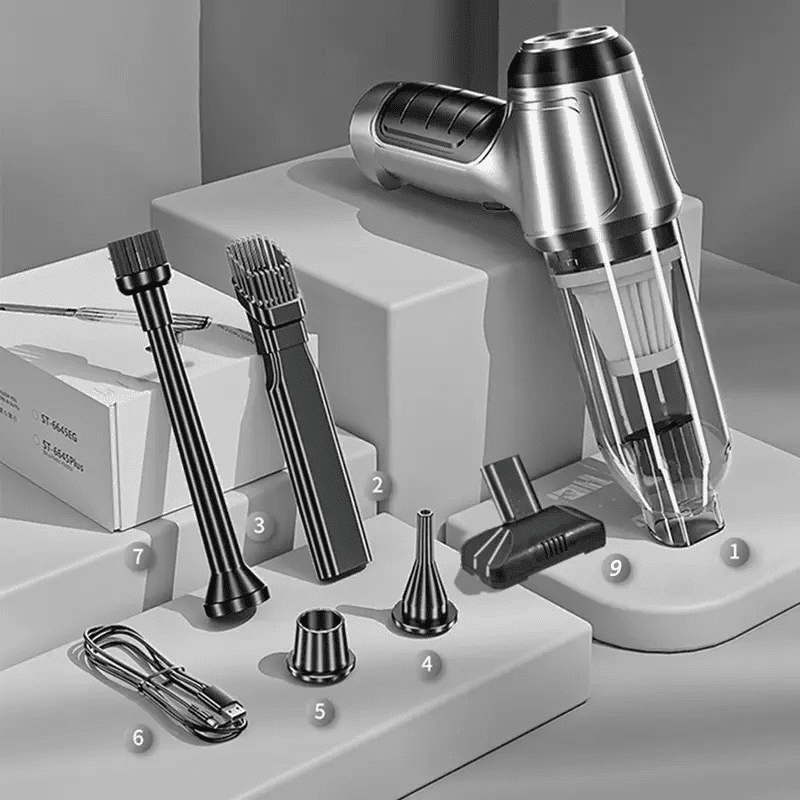 Powerful 9000PA Cordless Handheld Vacuum Cleaner 2-in-1 Portable Vacuum ...