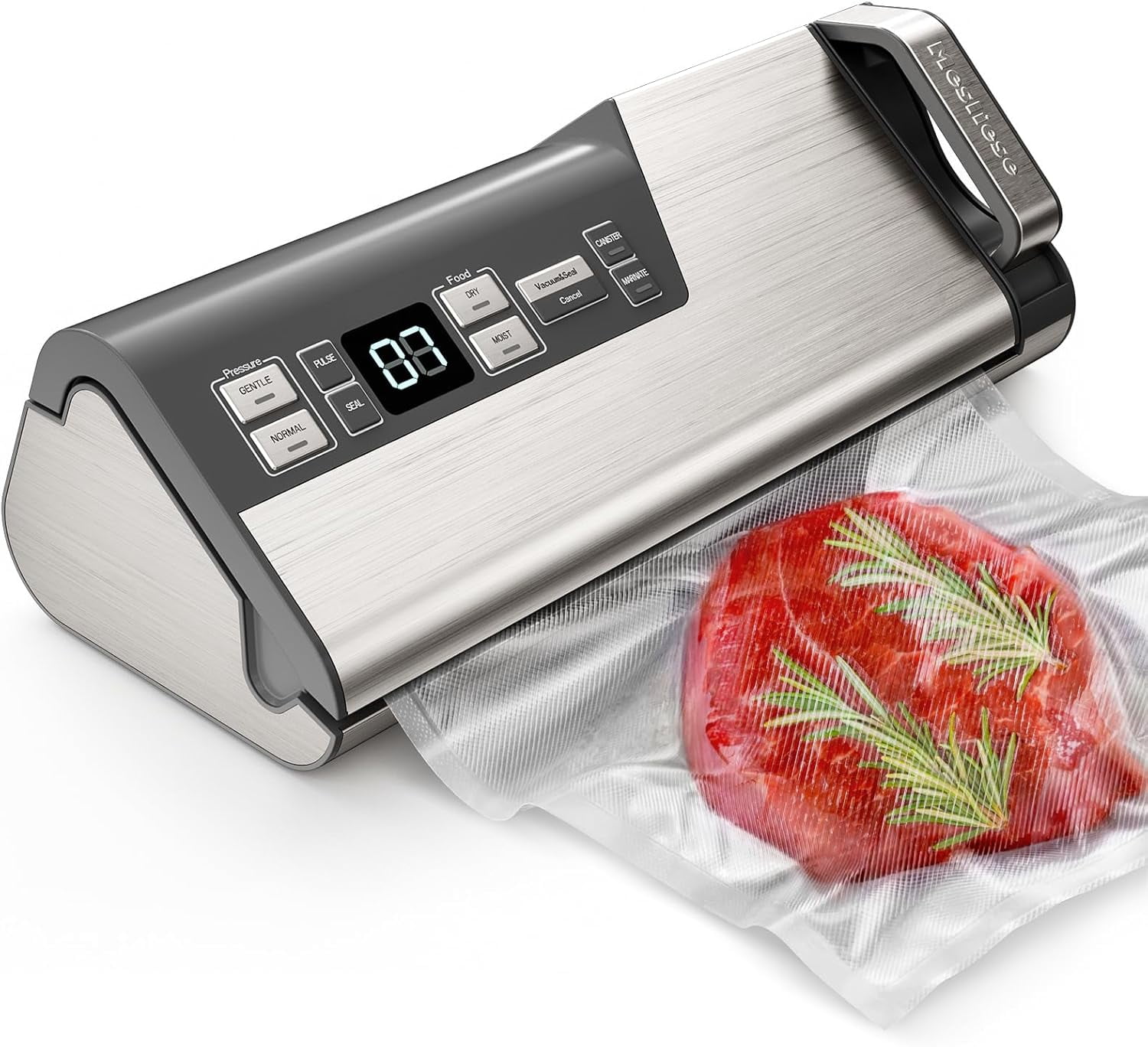 Powerful 95kPa 140W One Hand Operation Food Sealer, Double Seal Strip ...