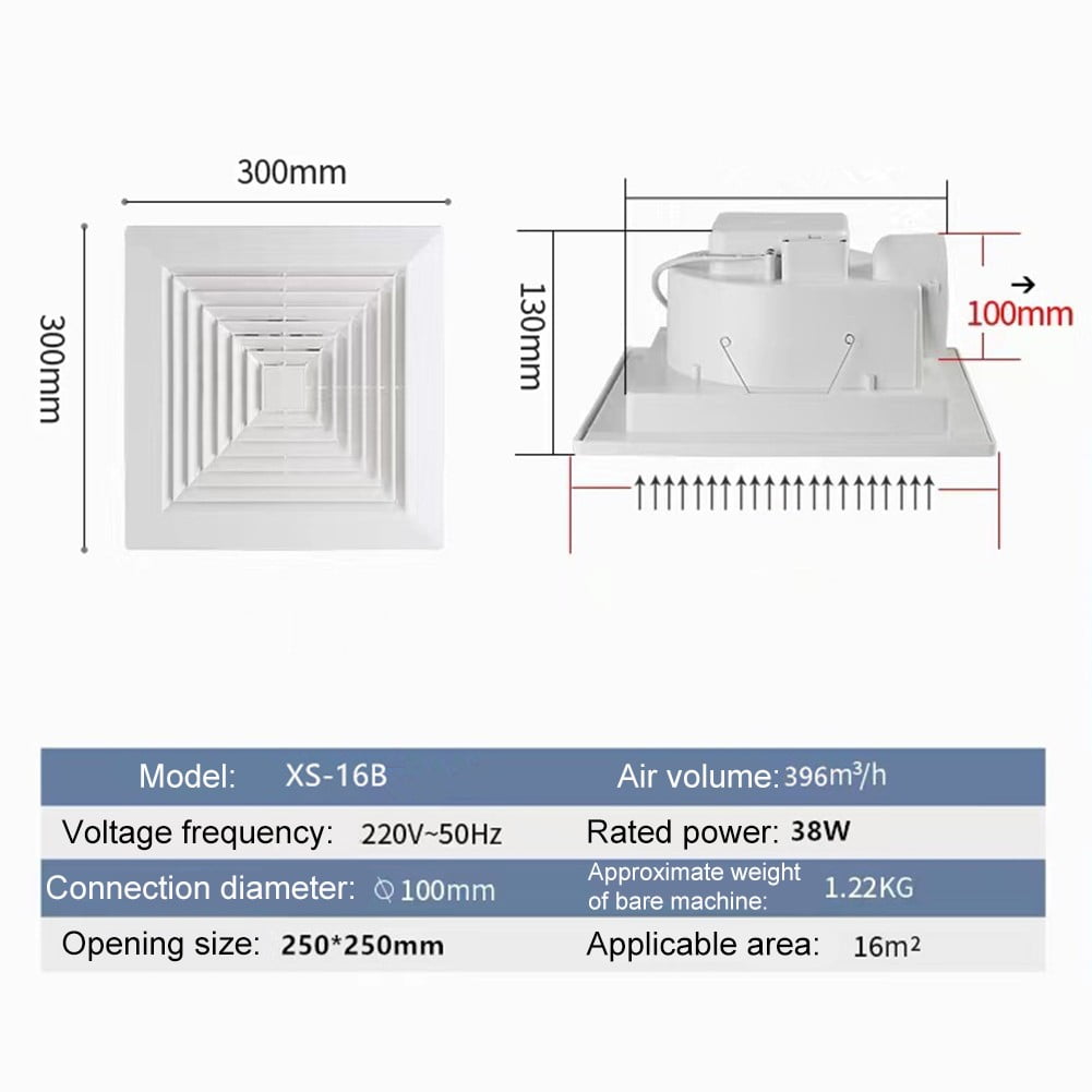 Powerful Airflow Exhaust Fan Space-saving Design User-friendly ...