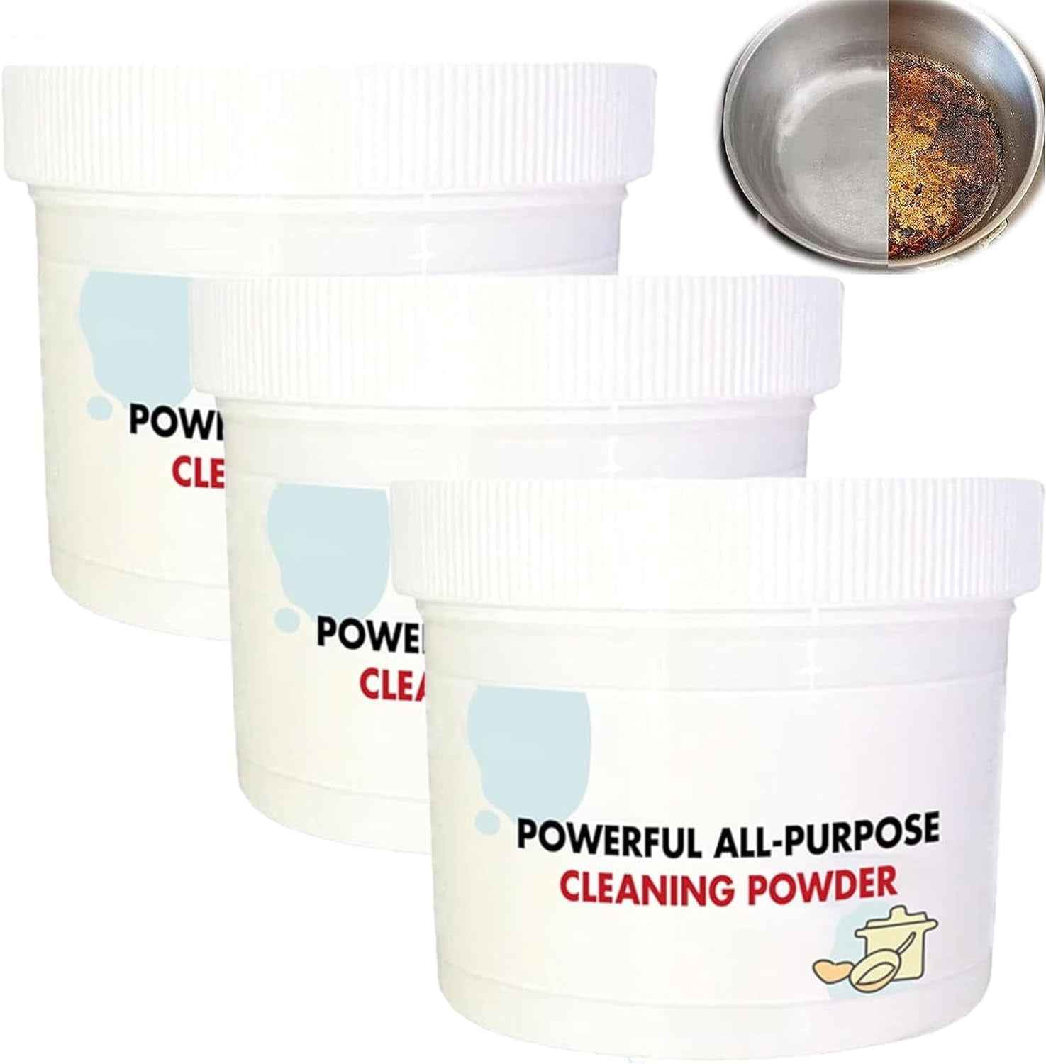 Powerful All Purpose Cleaning Powder, Foam Rust Remover Kitchen All ...