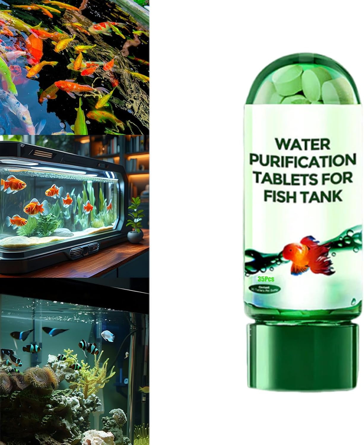 Powerful Aquarium Water Purification Tablet, 2025 New Portable Aqua ...