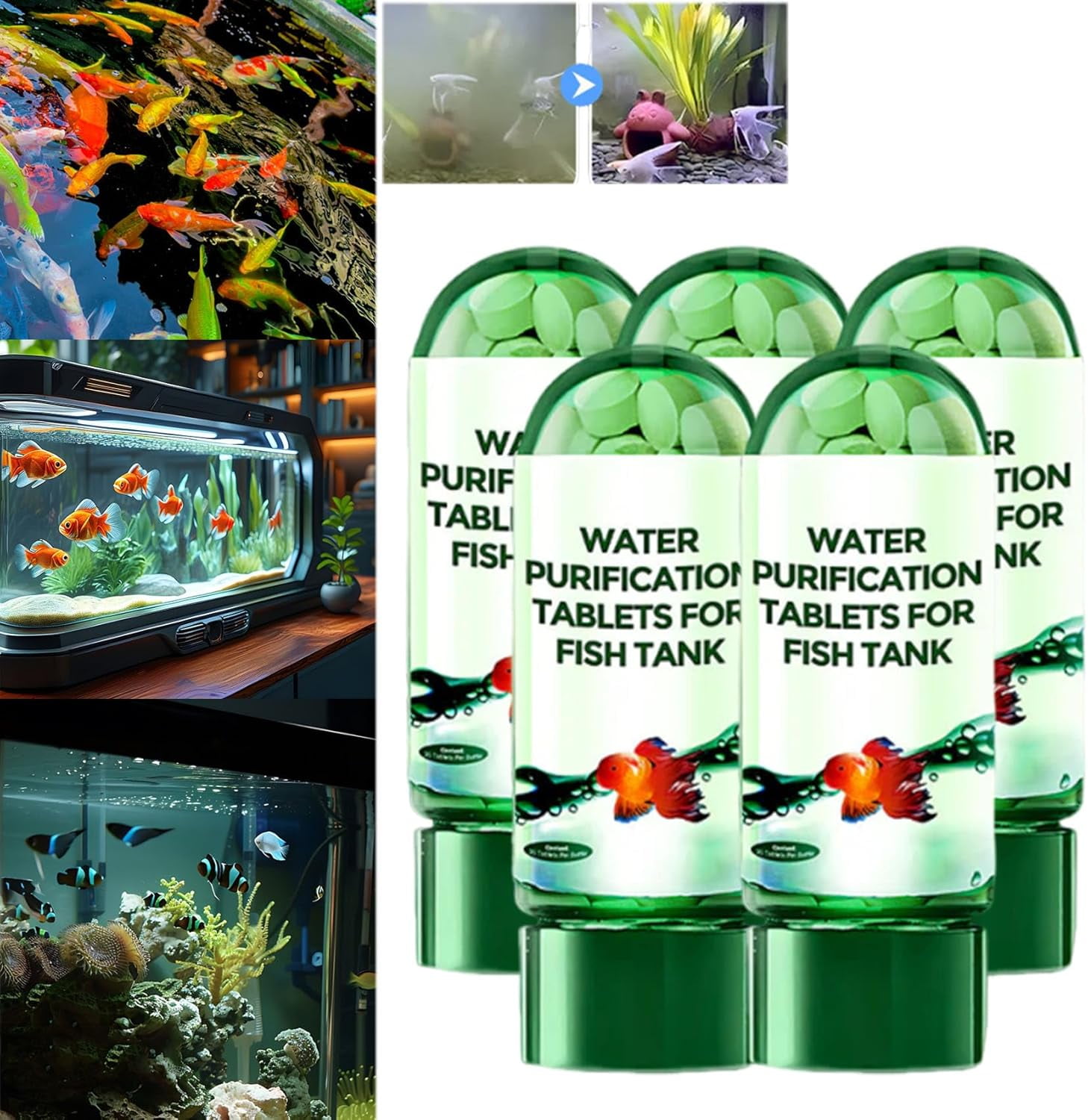 Powerful Aquarium Water Purification Tablet, 2025 New Portable Aqua ...