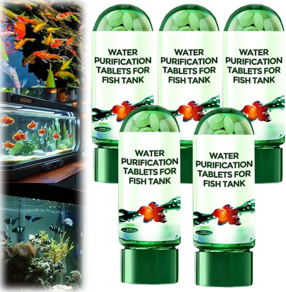 Powerful Aquarium Water Purification Tablet for Fish Tank, 35 Pack Aqua ...