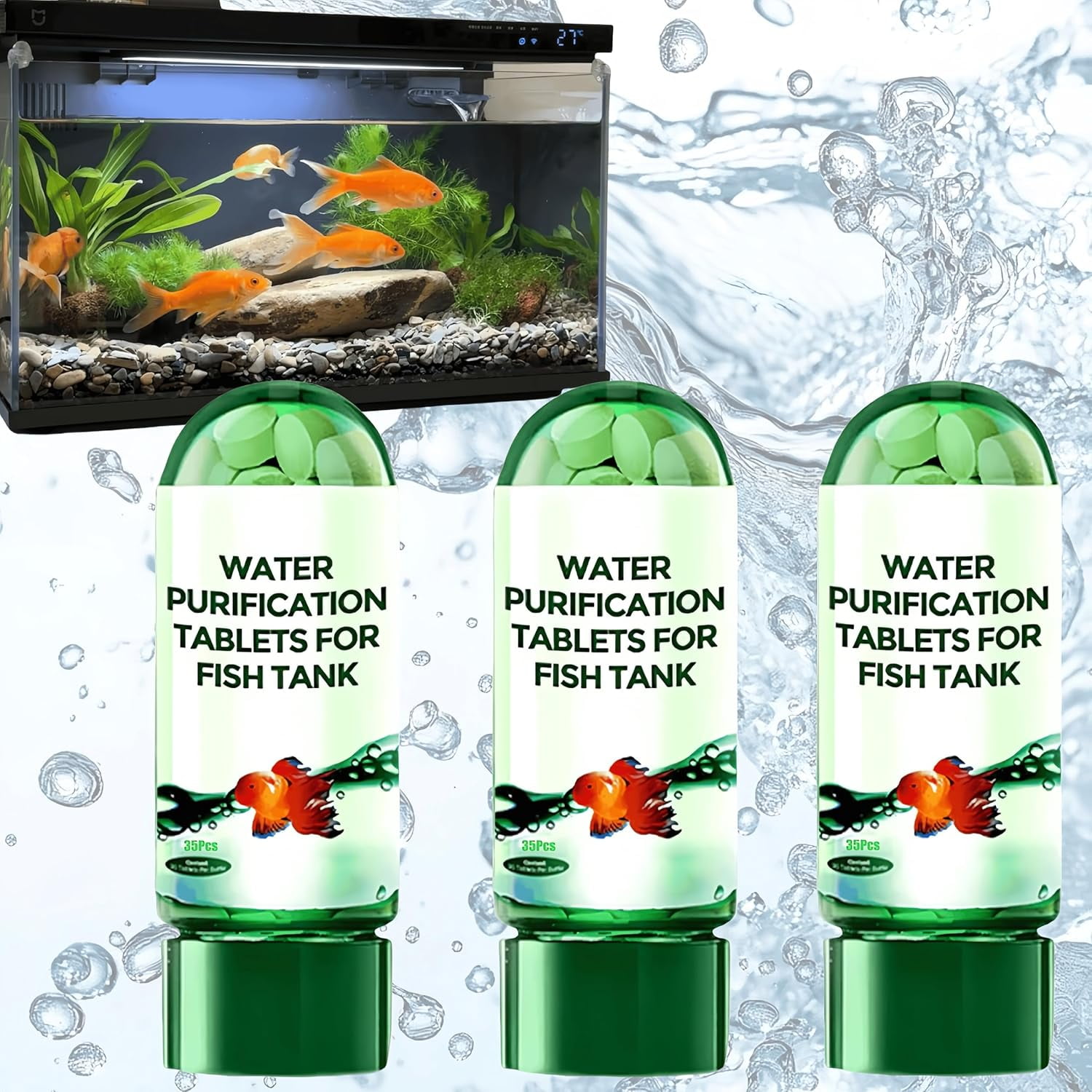 Powerful Aquarium Water Purification Tablet,Portable Aqua Water ...