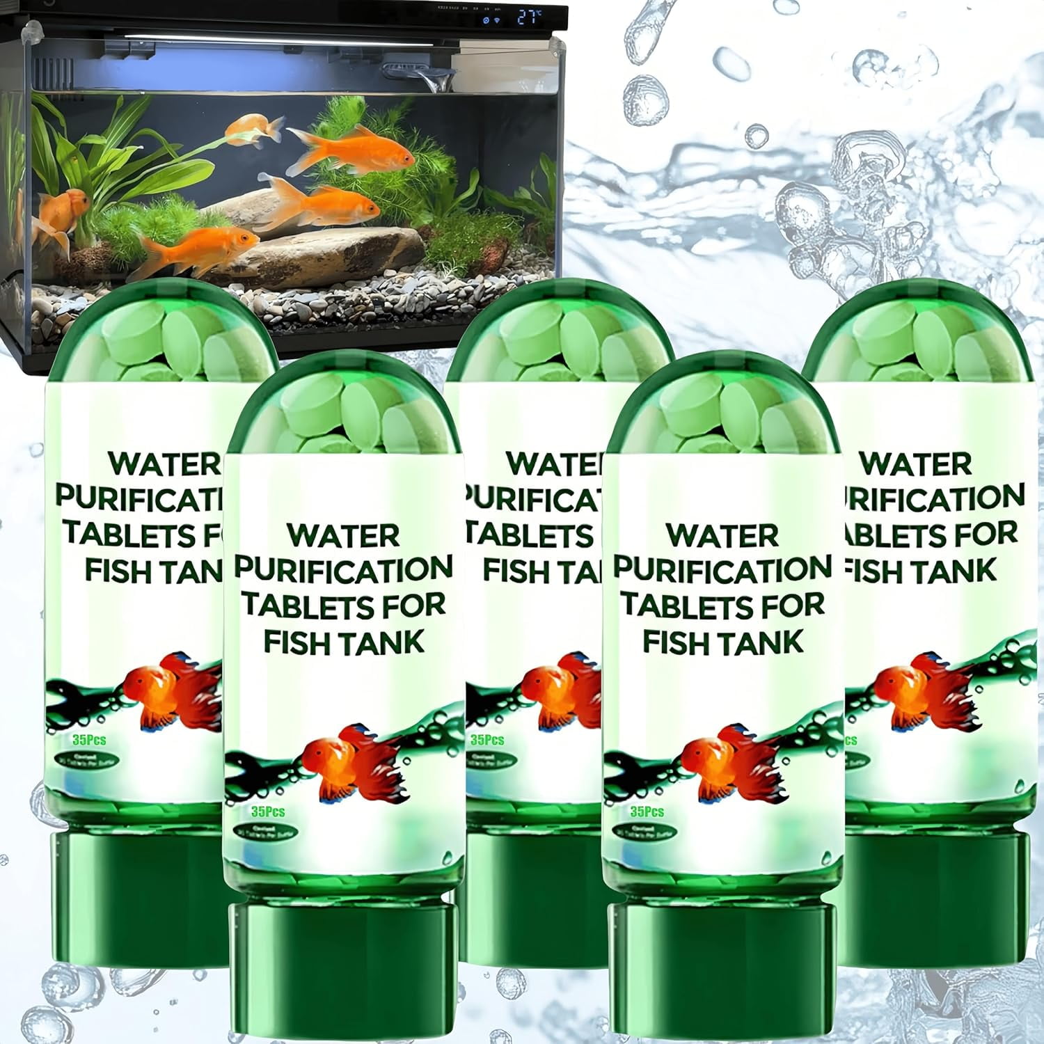 Powerful Aquarium Water Purification Tablet,Portable Aqua Water ...