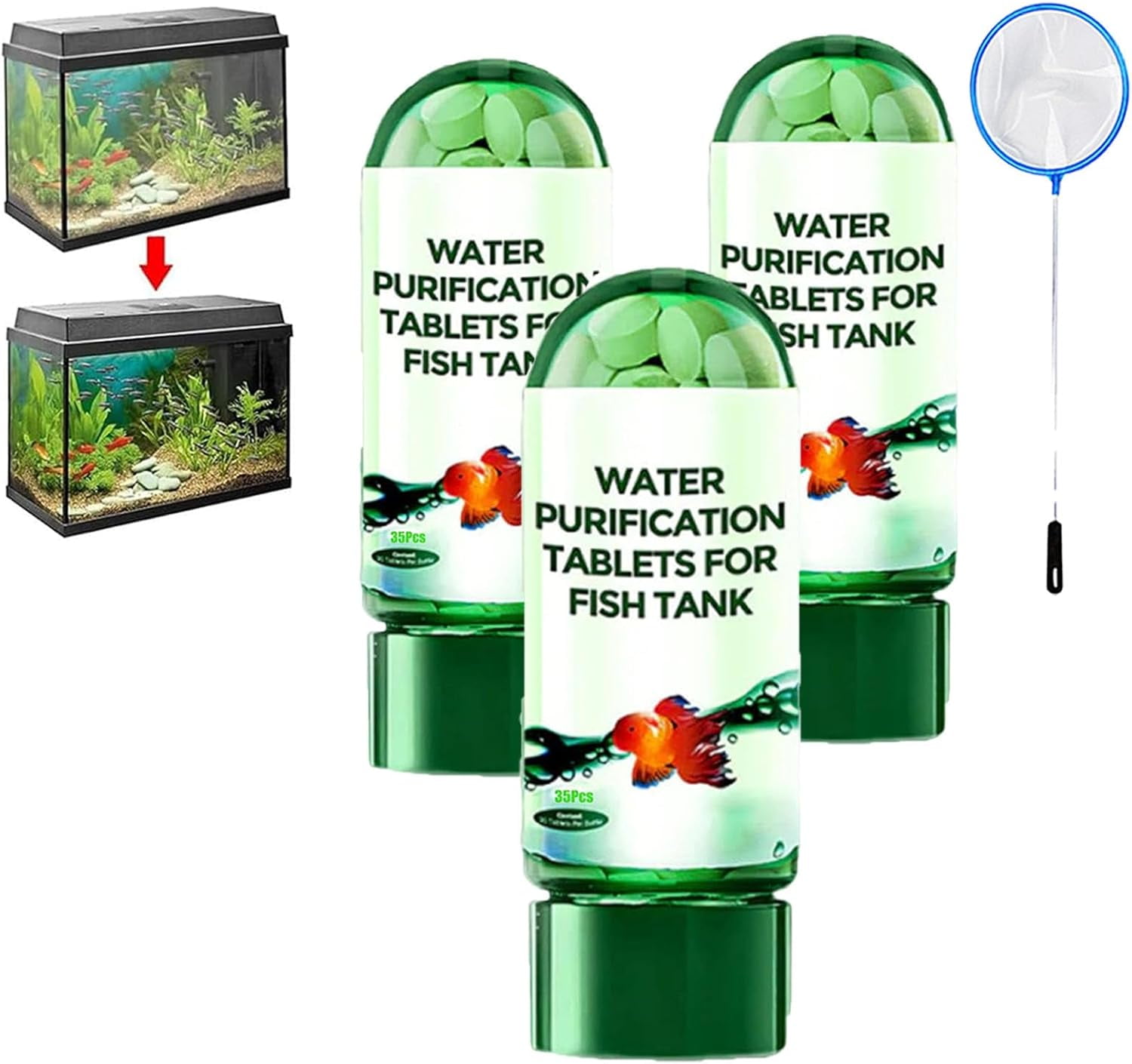 Powerful Aquarium Water Purification Tablet, Water Purification Tablets ...
