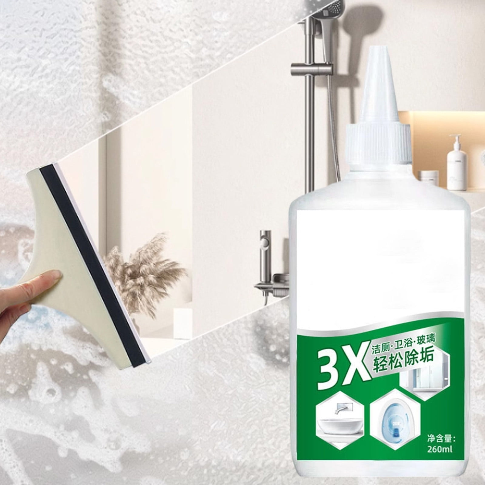 Powerful Bathroom Cleaner for Toilet Bowl Faucet Glass Tile, Heavy Duty ...