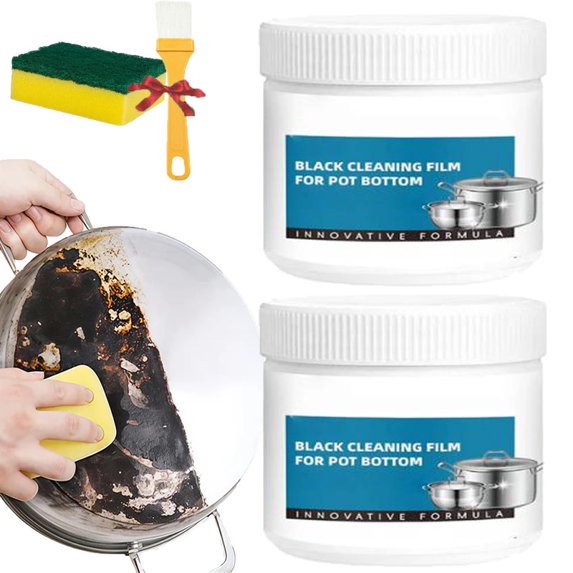 Powerful Burnt Residue Remover Paste For Cookware, Black Cleaning Film ...