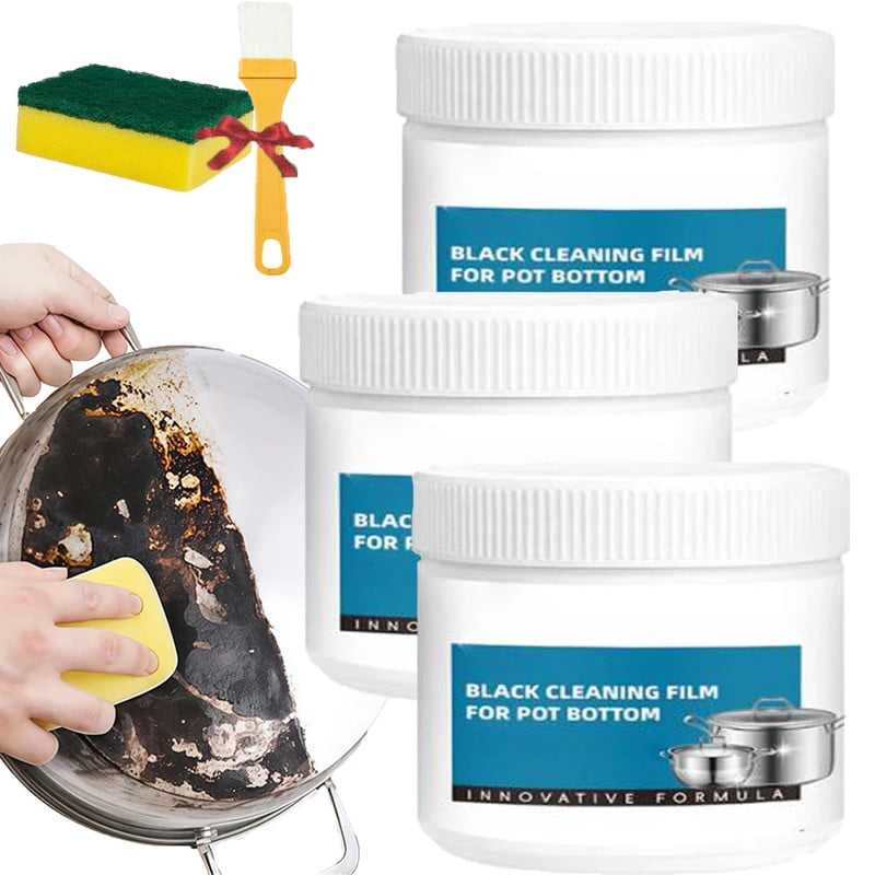 Powerful Burnt Residue Remover Paste For Cookware, Black Cleaning Film ...