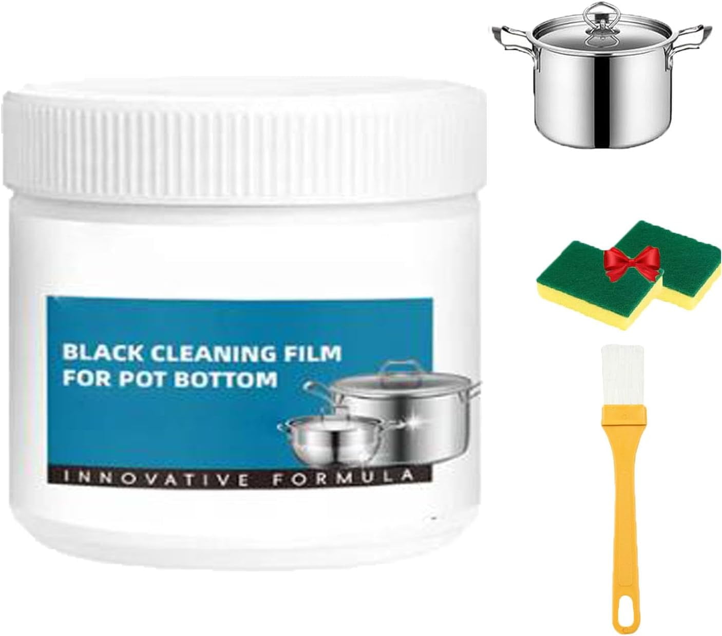 Powerful Burnt Residue Remover Paste For Cookware, Black Cleaning Film ...