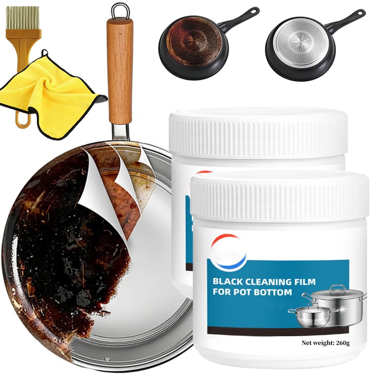 Powerful Burnt Residue Remover Paste for Cookware - 9.17oz Removes ...