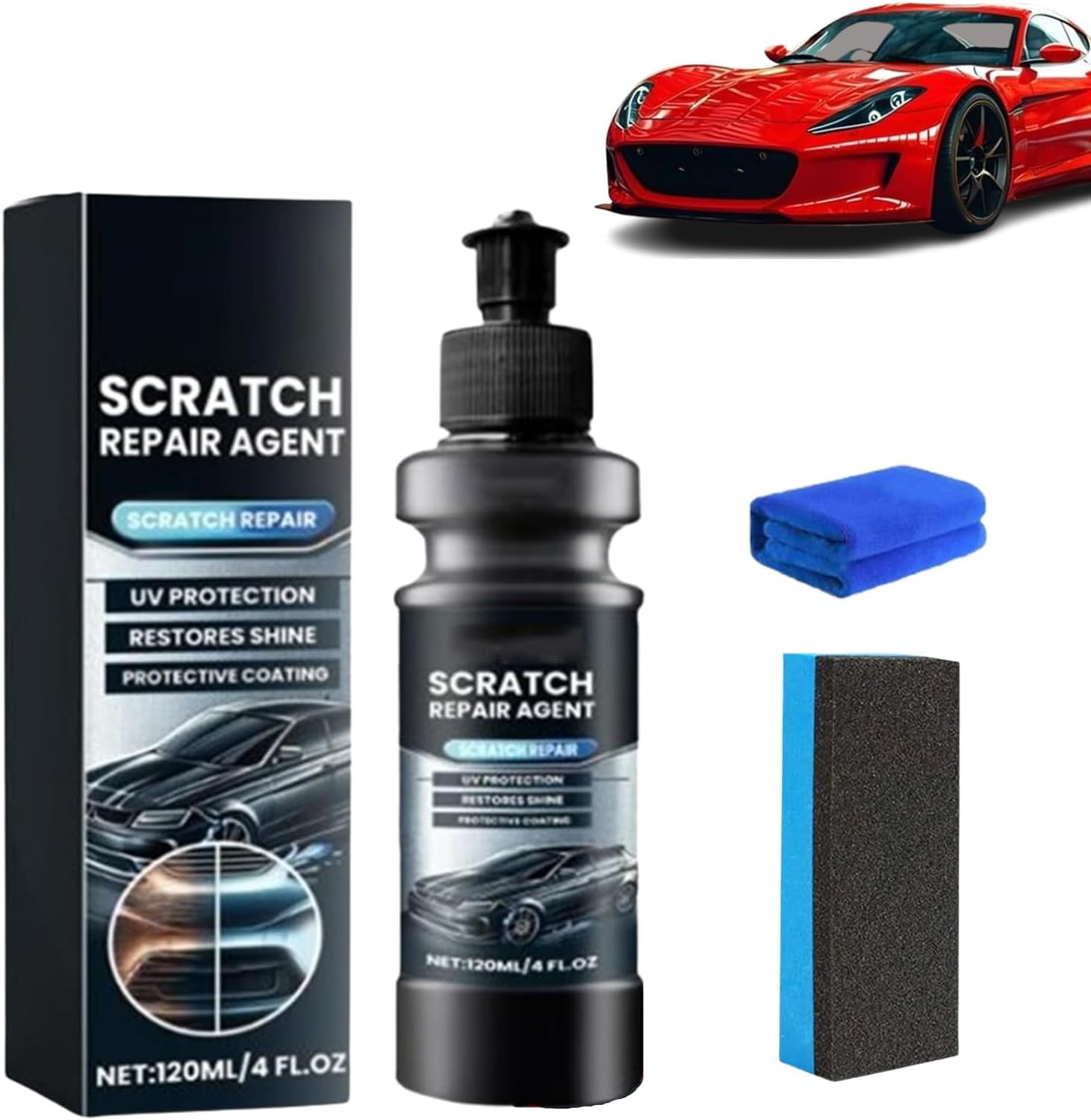 Powerful Car Scratch Remover, 2025 New Car Scratch Repair Wax, Multi ...
