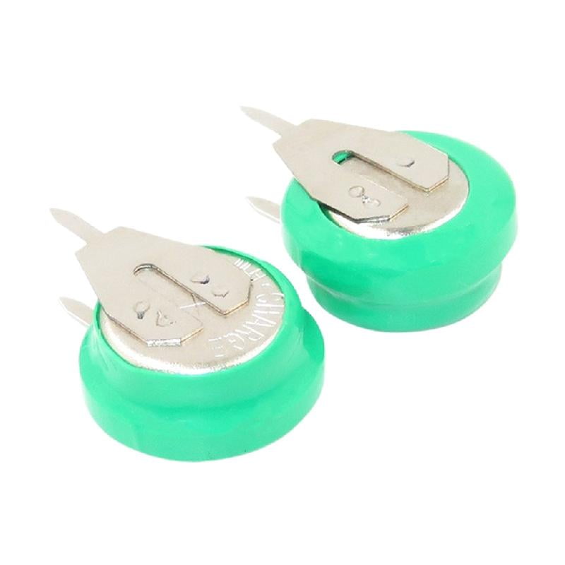 Powerful Coin Cell Battery with Solder Pins 80mAh NiMh Rechargeable ...