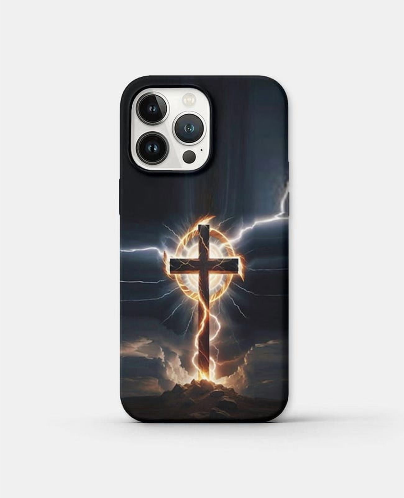 Powerful Cross with Lightning Christian Religious Faith Art Case for ...