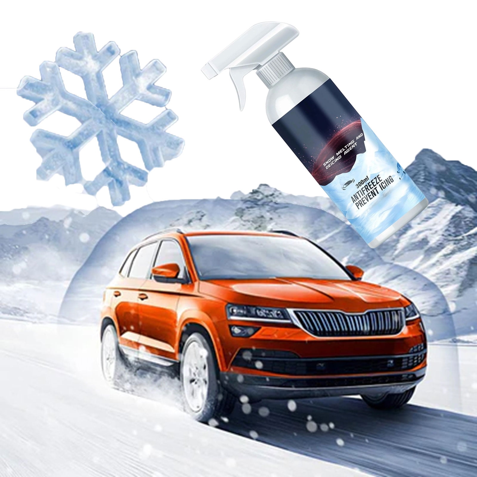 Powerful De-Icing Spray for Car Windshields, 300ml Fast Ice & Snow ...