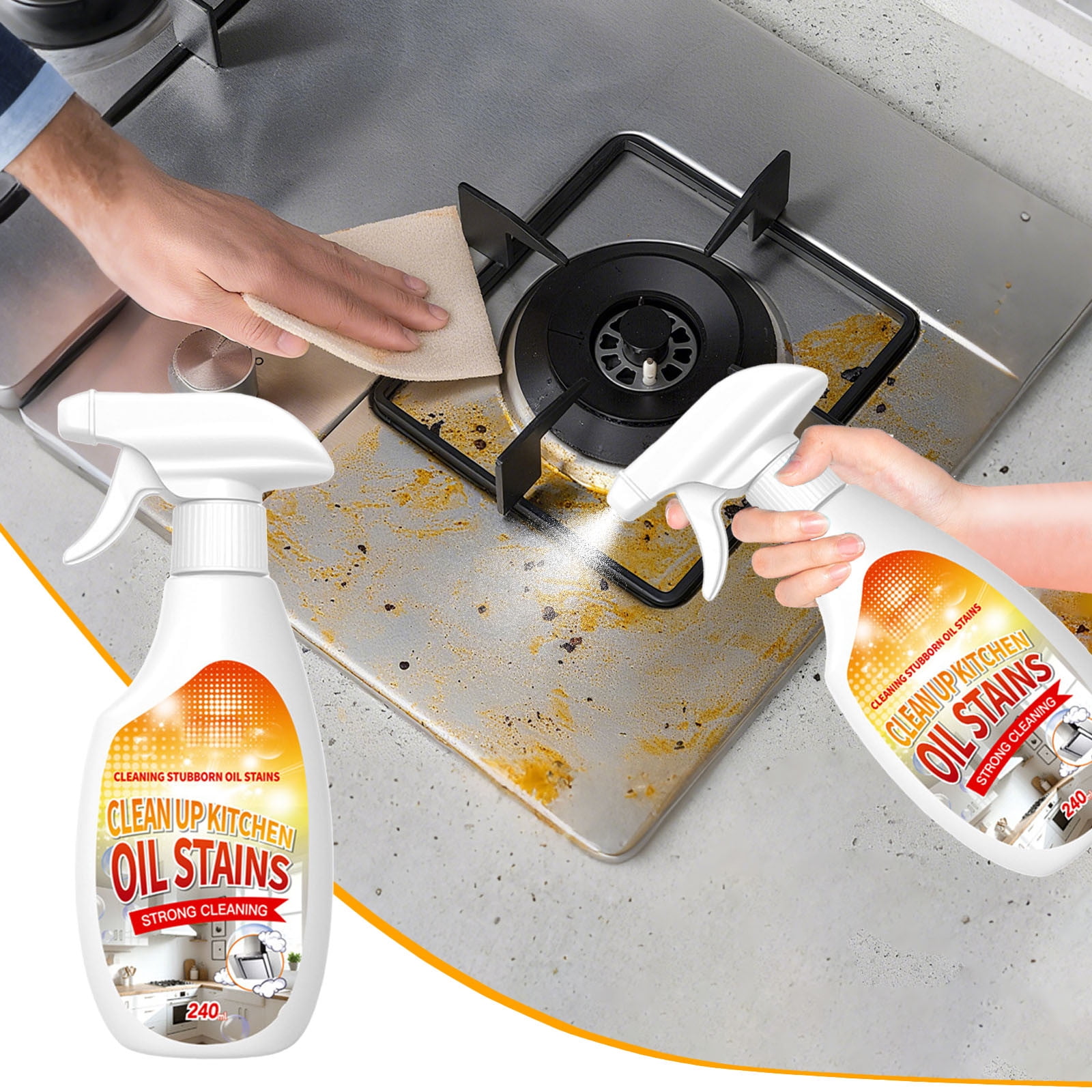 Powerful Degreasing Cleaner, 240ml Spray to Decompose Heavy Kitchen Oil ...