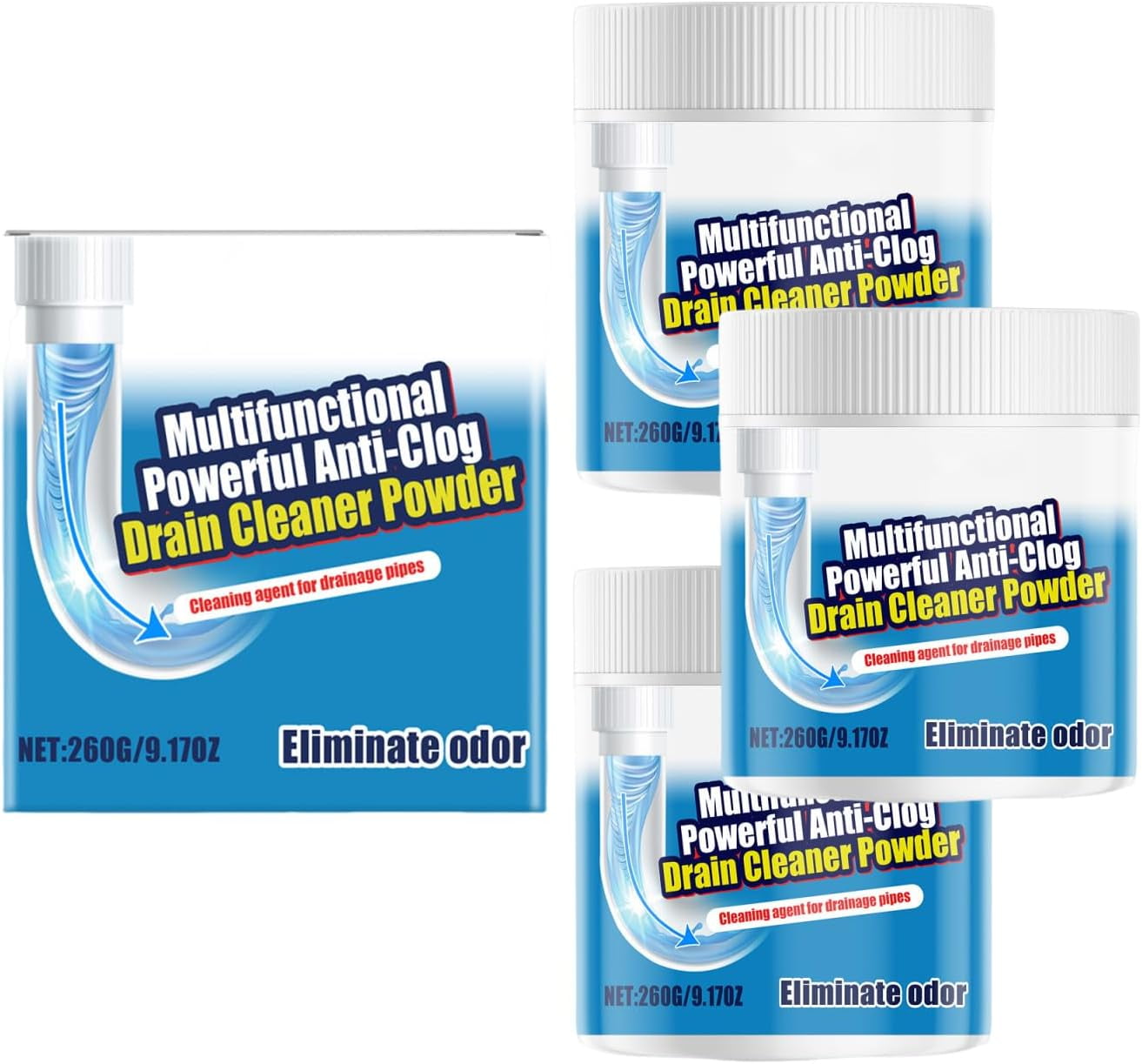 Powerful Dissolving Deodorizing Floor Drain Cleaner Powder For Pipe ...