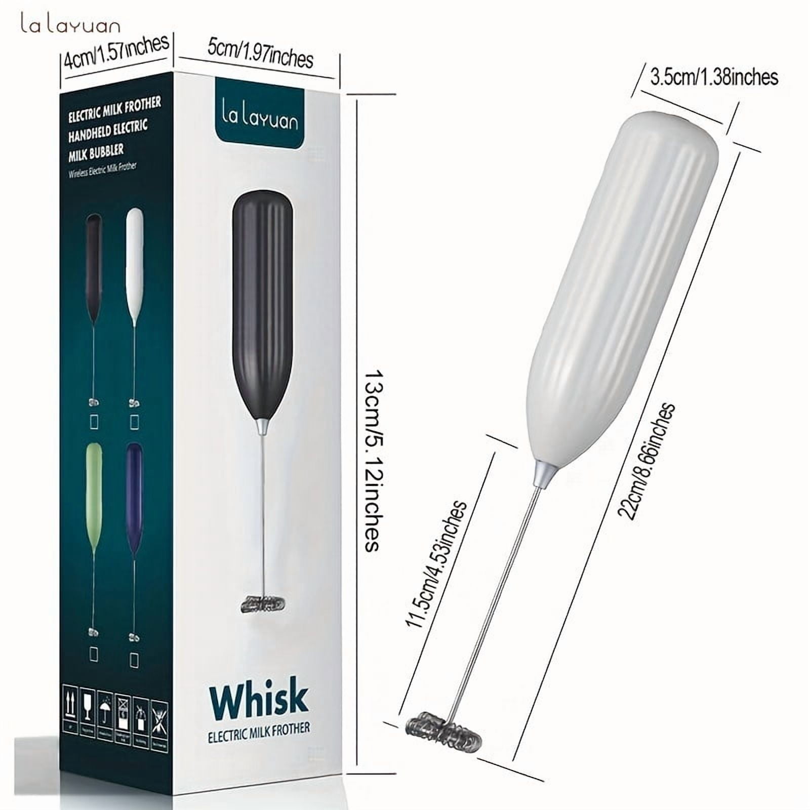 Powerful Electric Milk Frother - Mini Handheld Foamer, Stainless Steel ...
