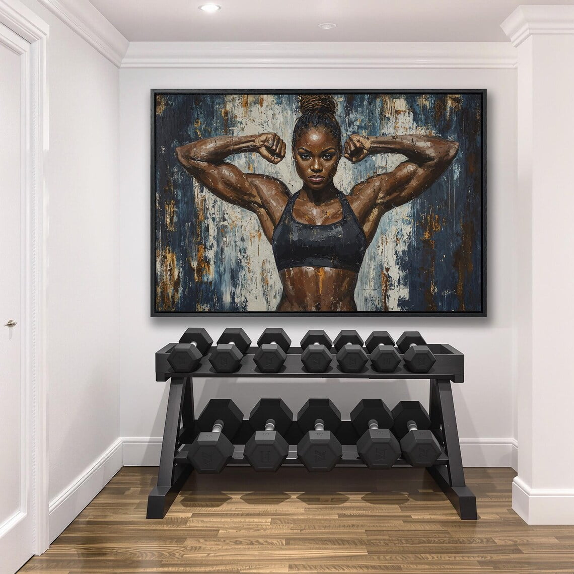 Powerful Female Athlete Wall Art, Strength And Fitness Poster ...