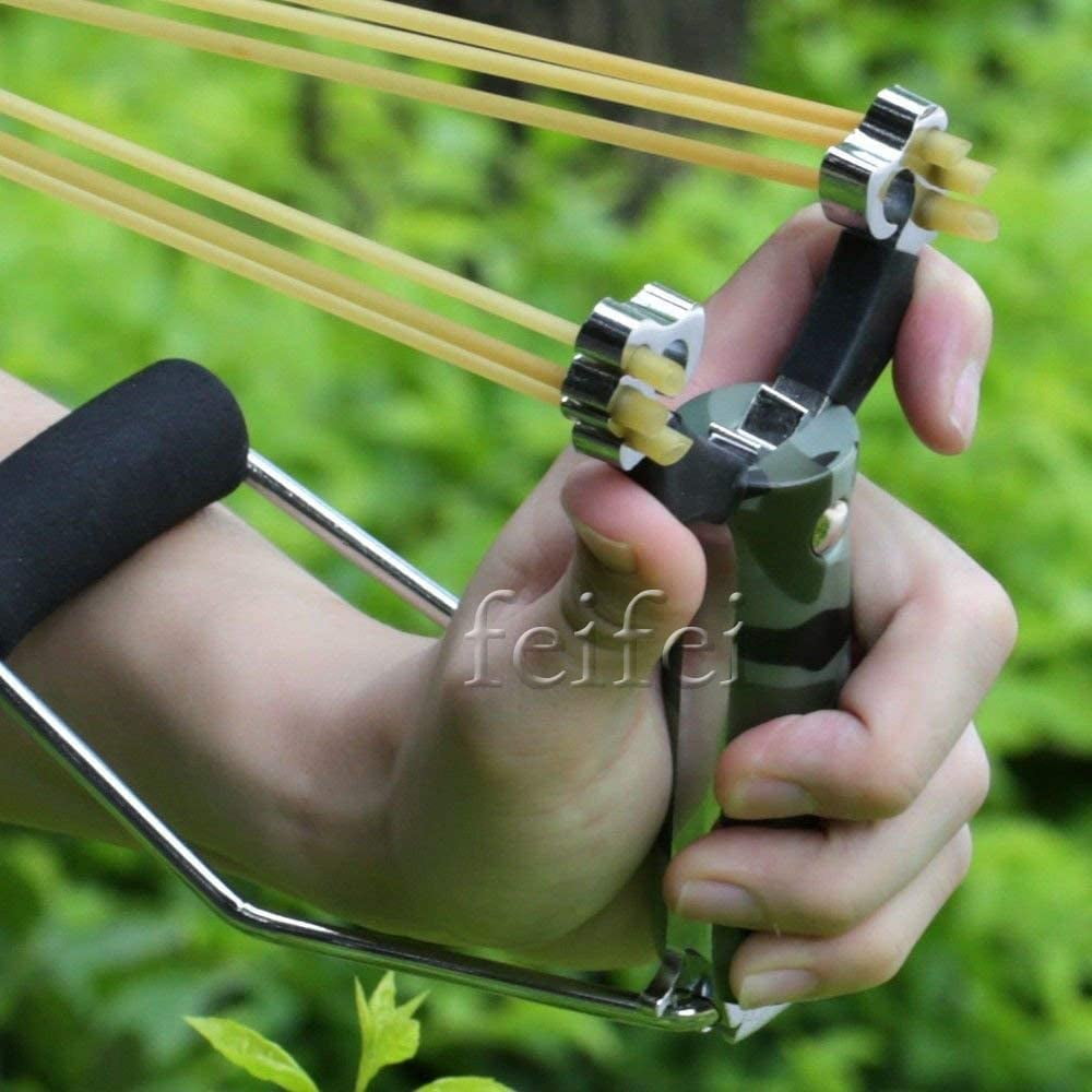 Powerful Folding Slingshot Wrist Toy | Use Rocks, Marbles, Paintballs ...
