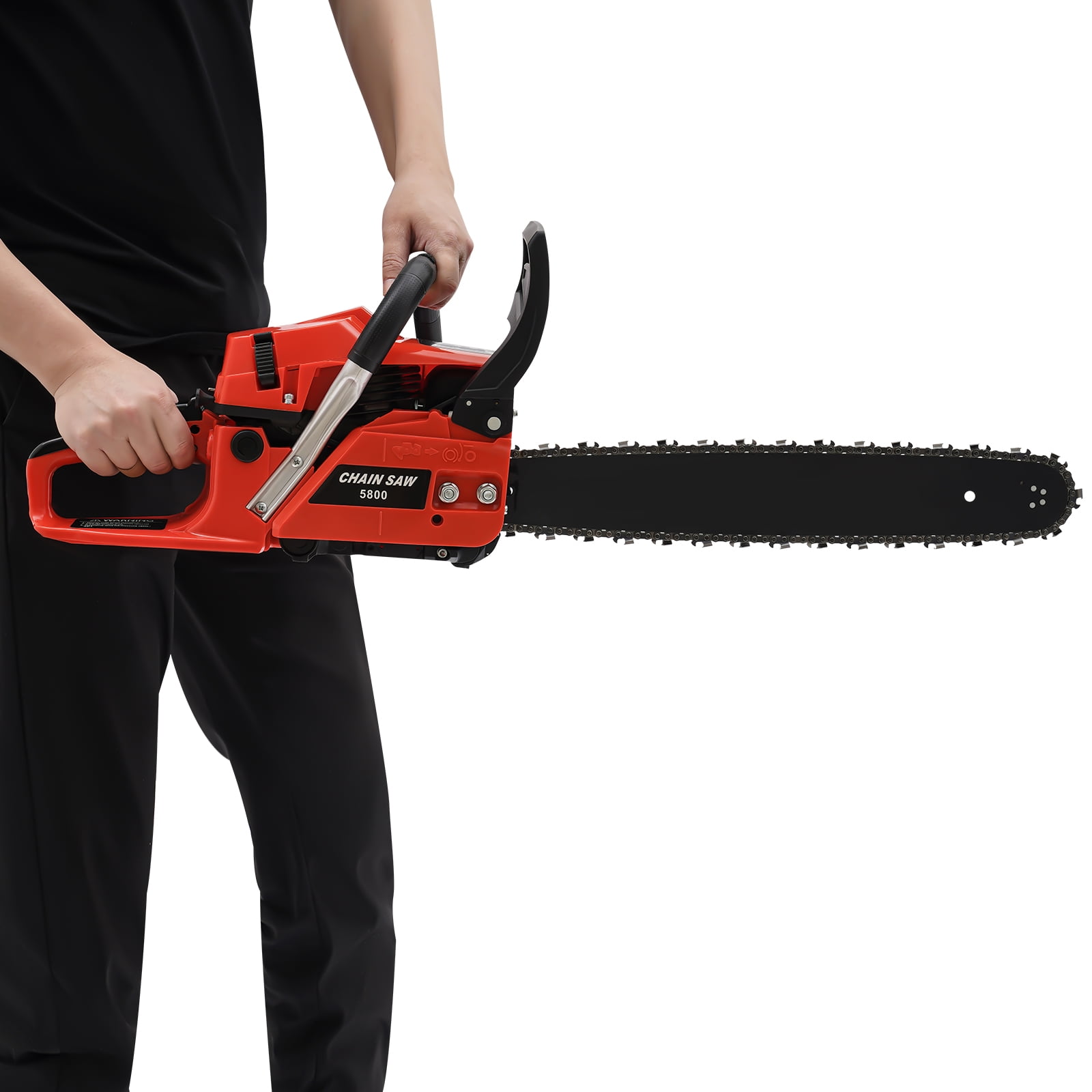 Powerful Gasoline Chainsaw, 20" Guide Bar, 2-Stroke Engine, Safe & with ...