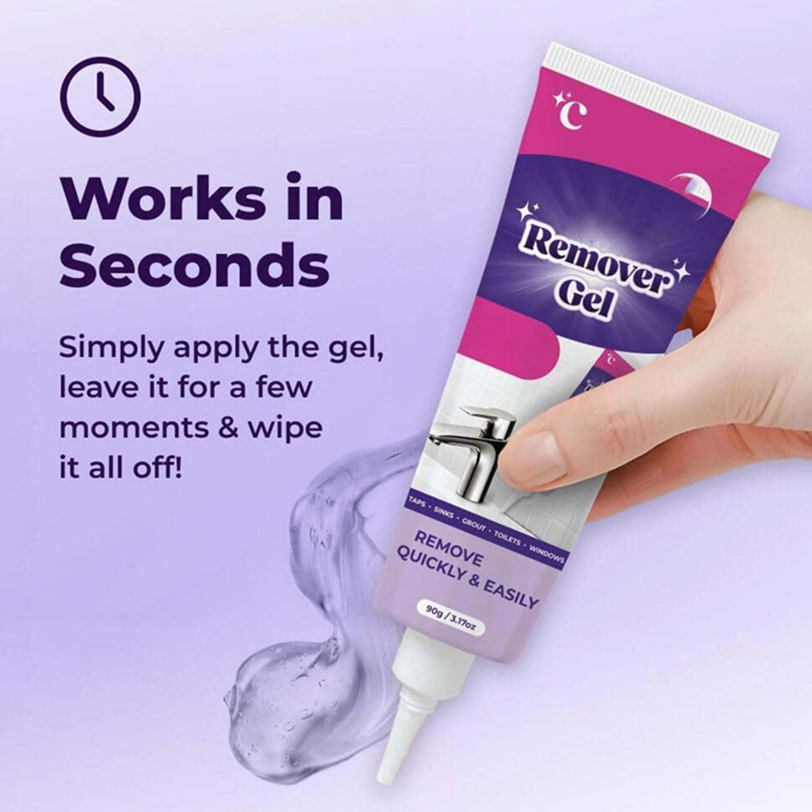Powerful Gel Remover 90g Deep Cleaning Polymer Gel for Bathroom Kitchen ...