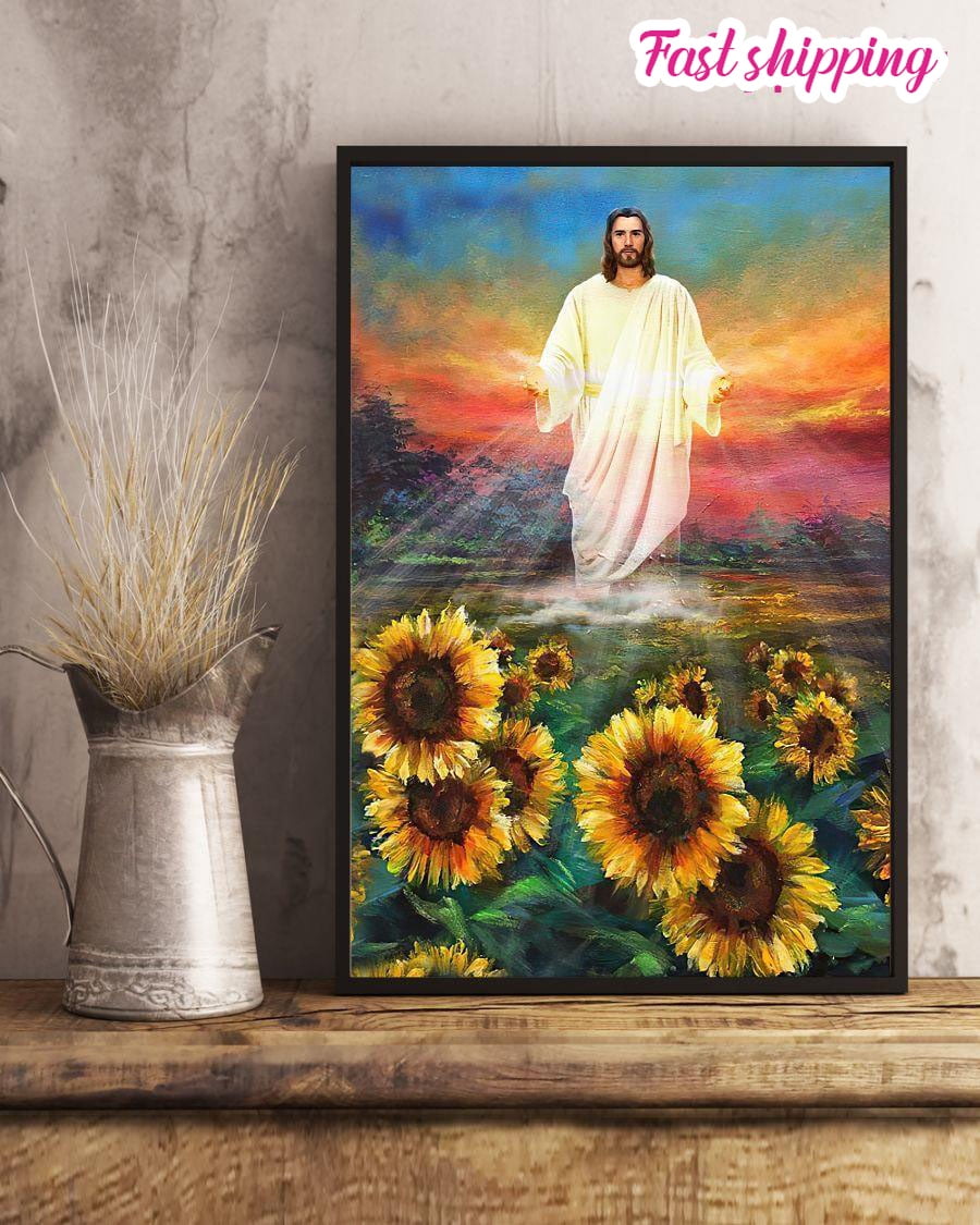 Powerful God And Lovely Sunflowers Poster Wall Art Vertical 24 x 36 ...