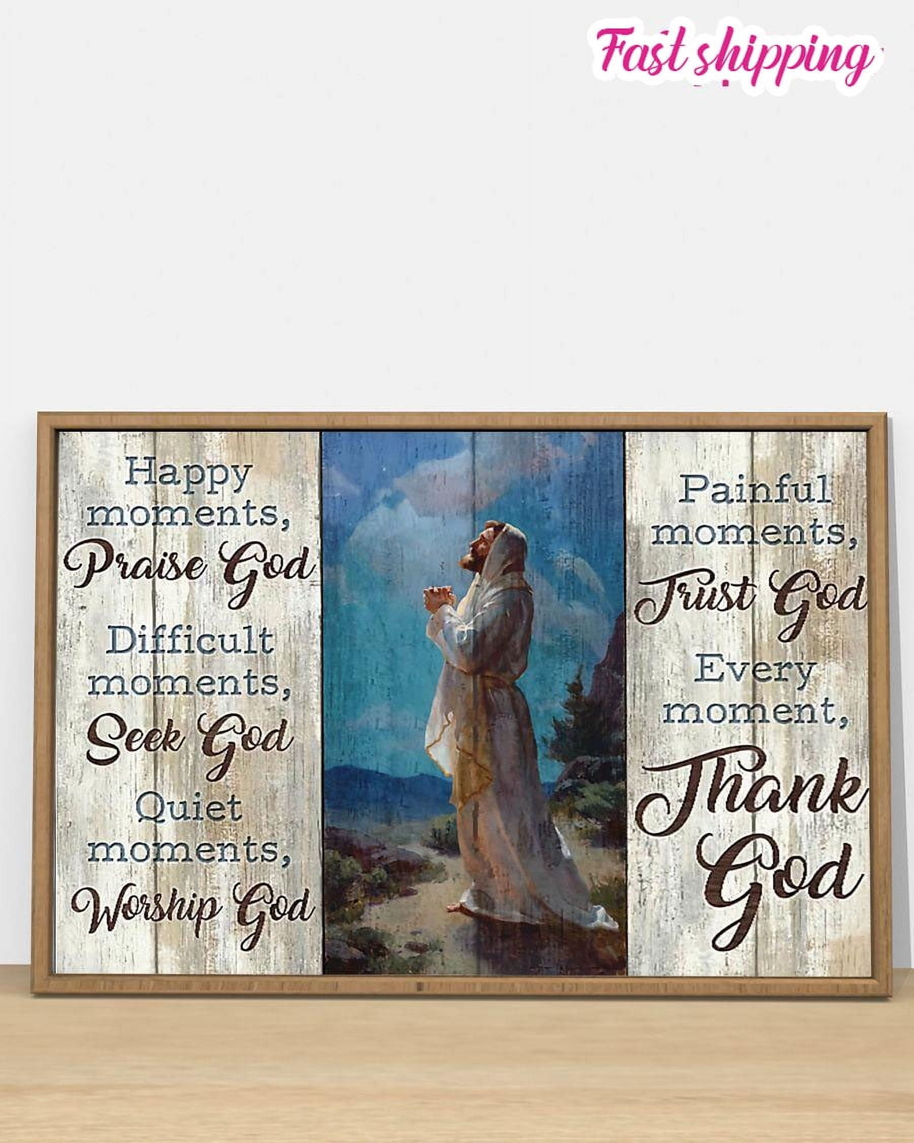 Powerful God Praying Happy Moments Poster Wall Art Vertical 24 x 36 ...