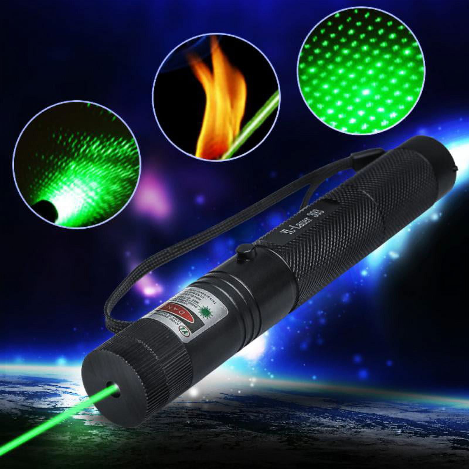 JHDIWL Laser Pointer with Star Hat and Security Key, Green - Walmart.com