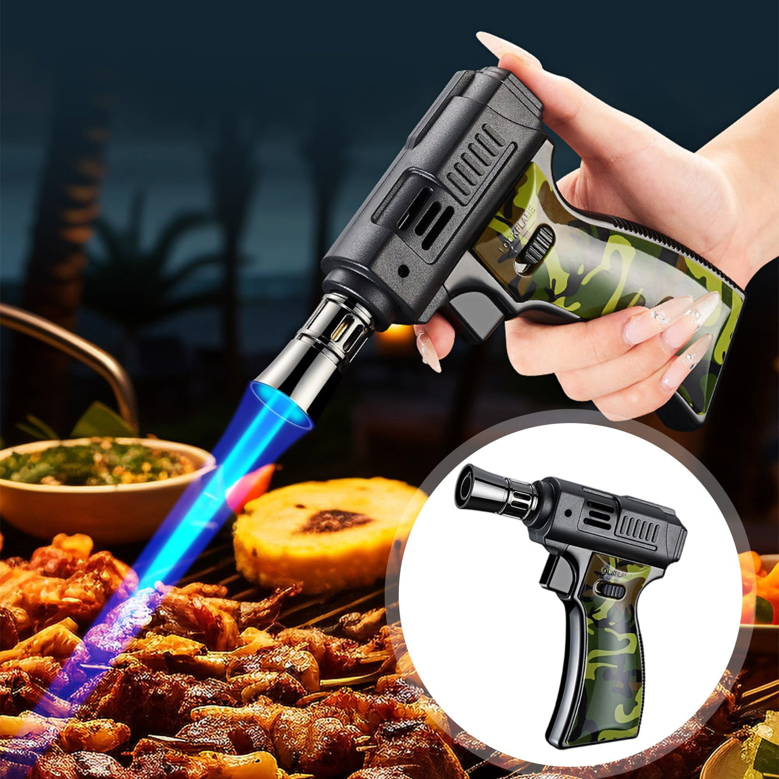 Powerful Grill & Cooking Propane Torch, Adjustable Butane Torch Burner ...