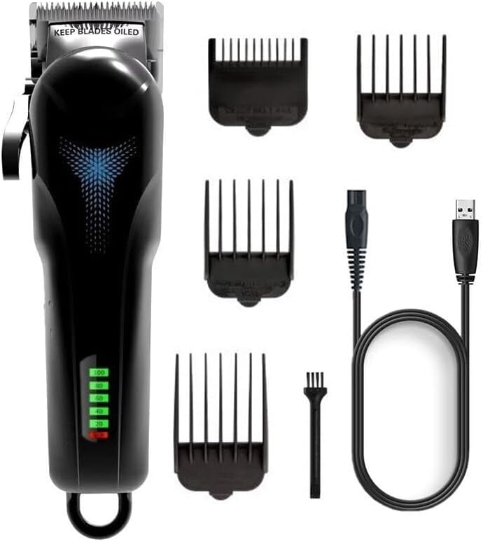 Powerful Hair Clipper for Men - Professional Rechargeable Electric ...
