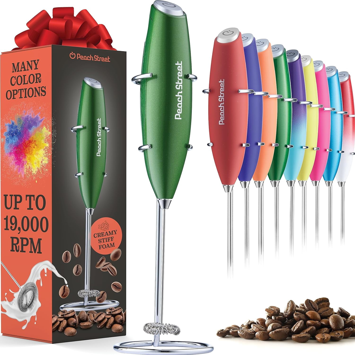 Powerful Handheld Milk Frother, Mini Milk Foamer, Battery Operated ...