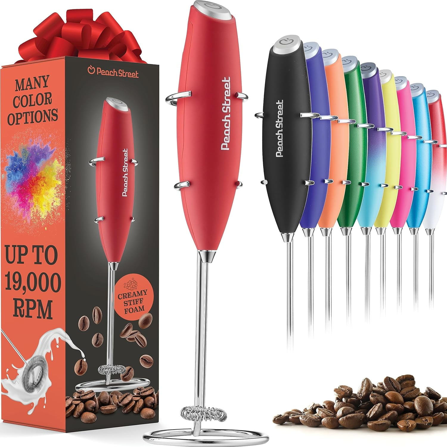 Powerful Handheld Milk Frother, Mini Milk Foamer, Battery Operated ...