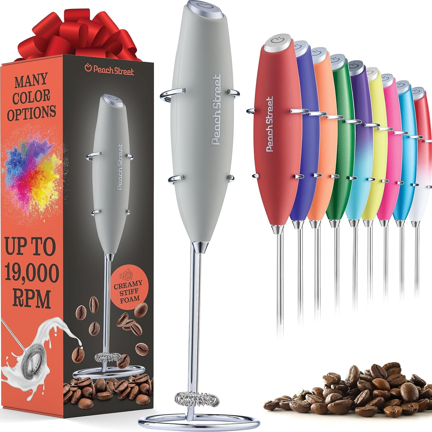 Powerful Handheld Milk Frother, Mini Milk Foamer, Battery Operated ...