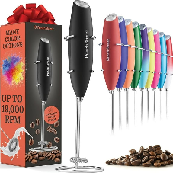 Powerful Handheld Milk Frother, Mini Milk Frother Wand, Battery ...