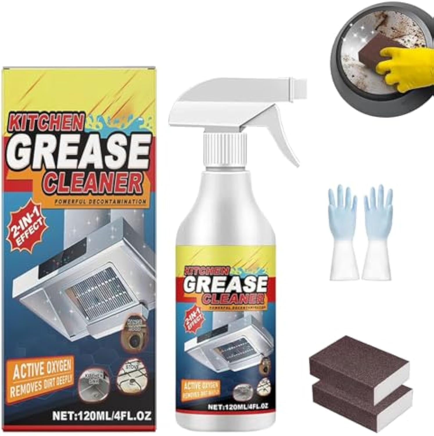 Powerful Kitchen Grease Cleaner, Powerful Clean Kitchen Oil Stains ...
