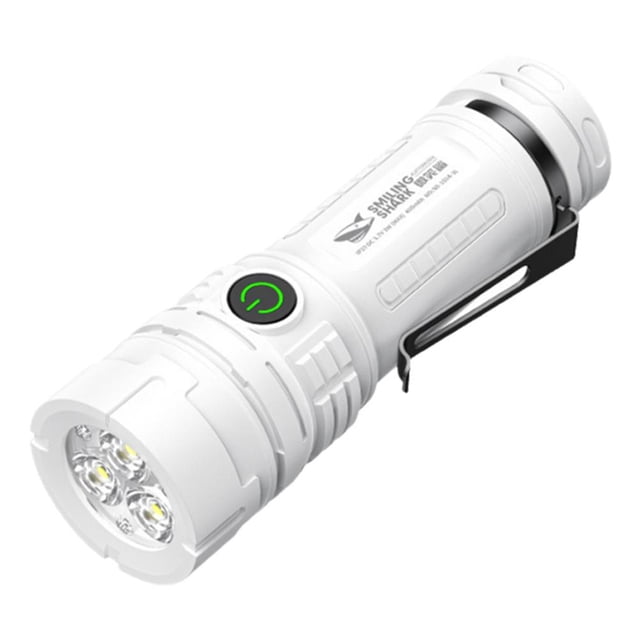 Powerful LED Searchlight Flashlight USB Rechargeable Torch Spotlight ...