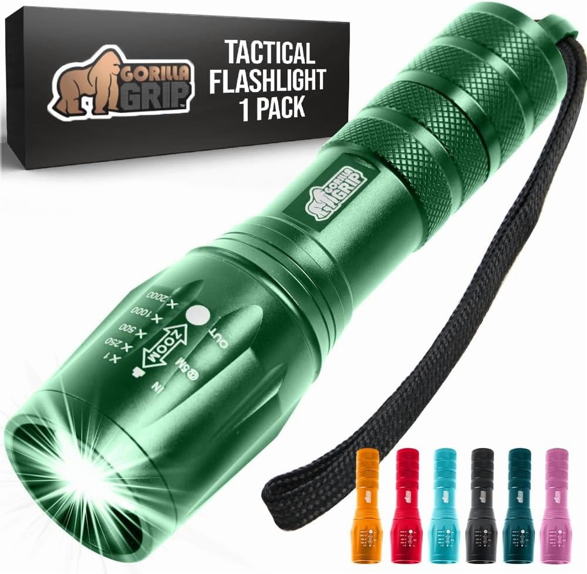 Powerful LED Tactical Flashlight, , Water Resistant, Ultra Bright Zoom ...