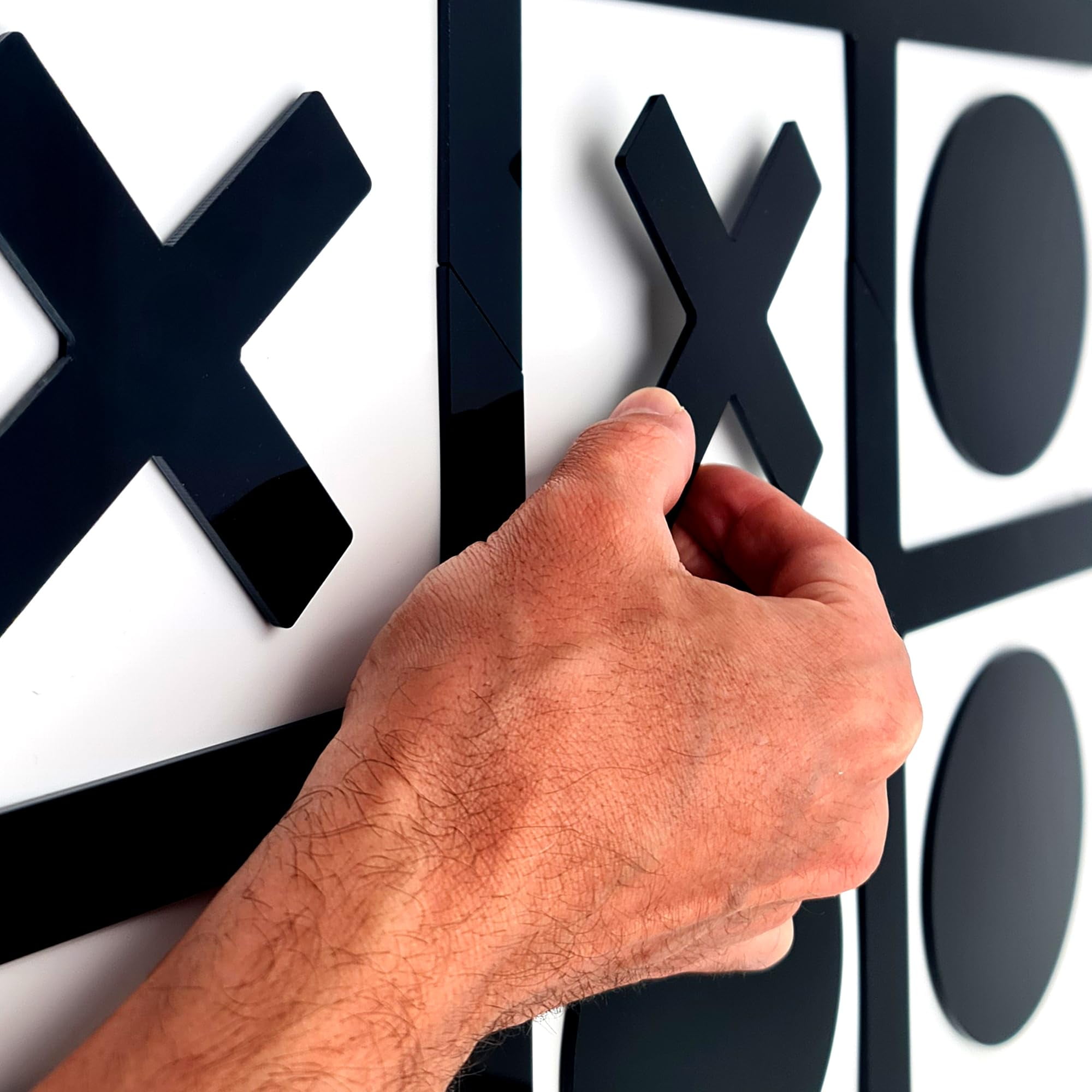 Powerful & Large Magnetic Tic Tac Toe Wall-Mount Game - Strong Adhesive ...